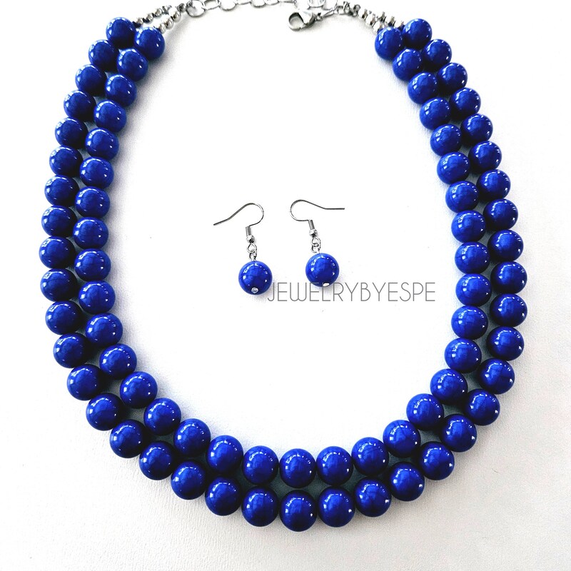 Blue Necklace - Etsy