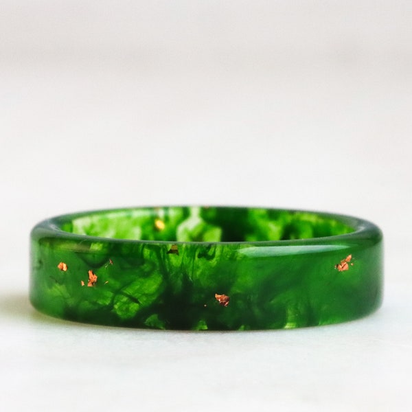 Green Resin Ring - Etsy