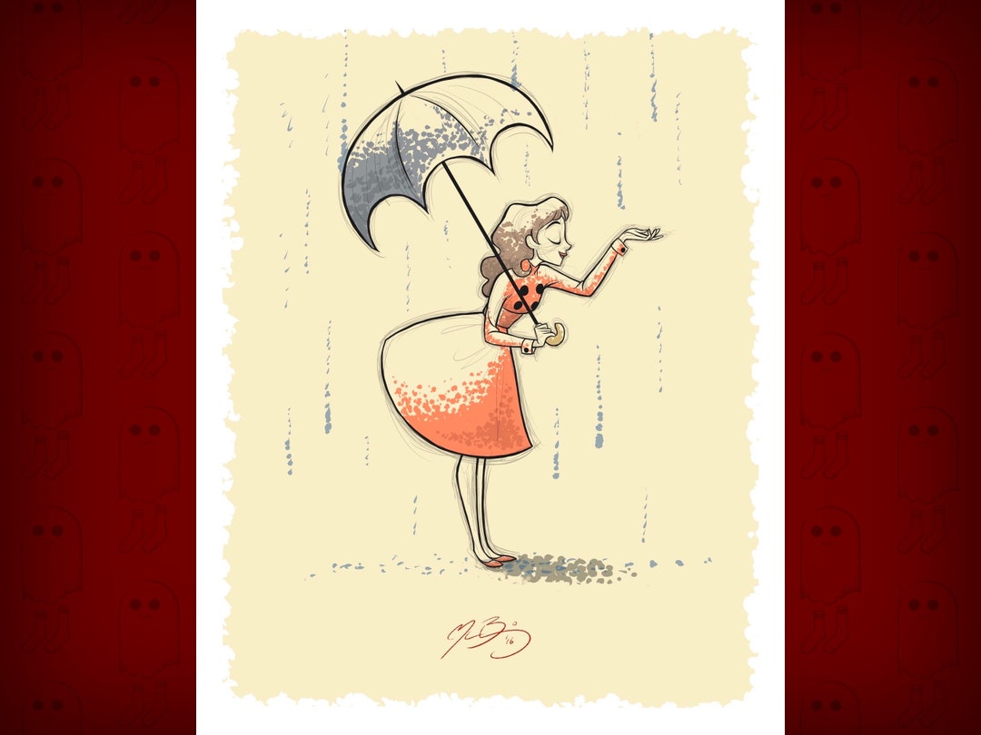 8x10 Rainy Wall Art // Standing in the Rain // Positive Vibes // Looks ...