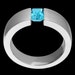 7mm Tension Set Titanium & Blue Topaz Ring Custom Made - Etsy