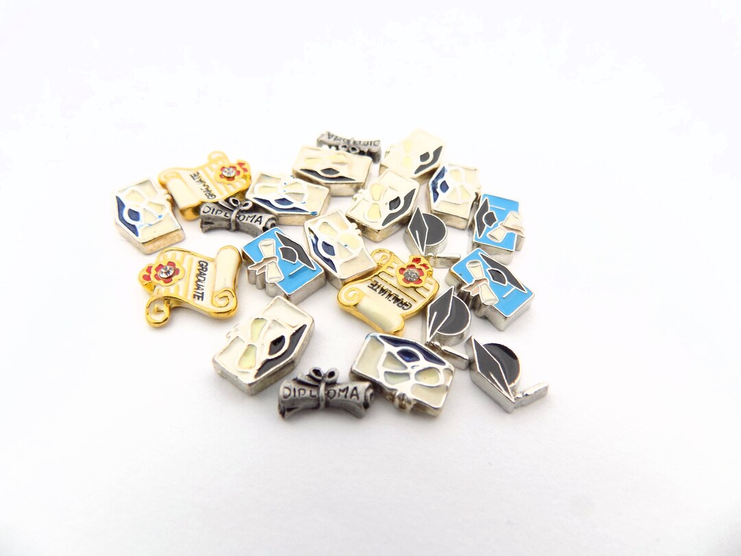Wholesale Graduation Floating Locket Charms Every Charm Shown in the ...