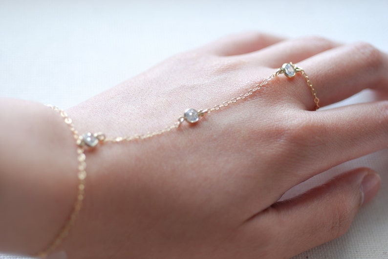 Hand Chain Bracelet Hand Ring Bracelethand Chain With - Etsy