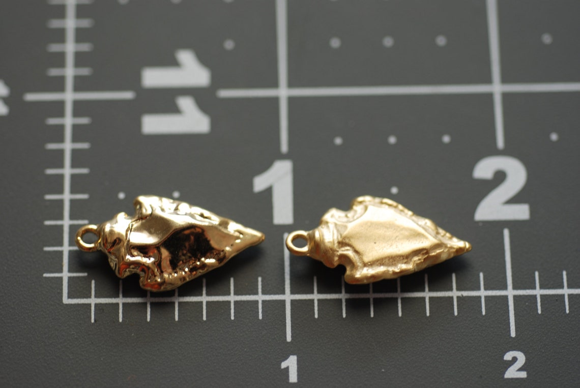 Gold Arrowhead Necklace 18k Gold Vermeil Arrowhead Dainty - Etsy