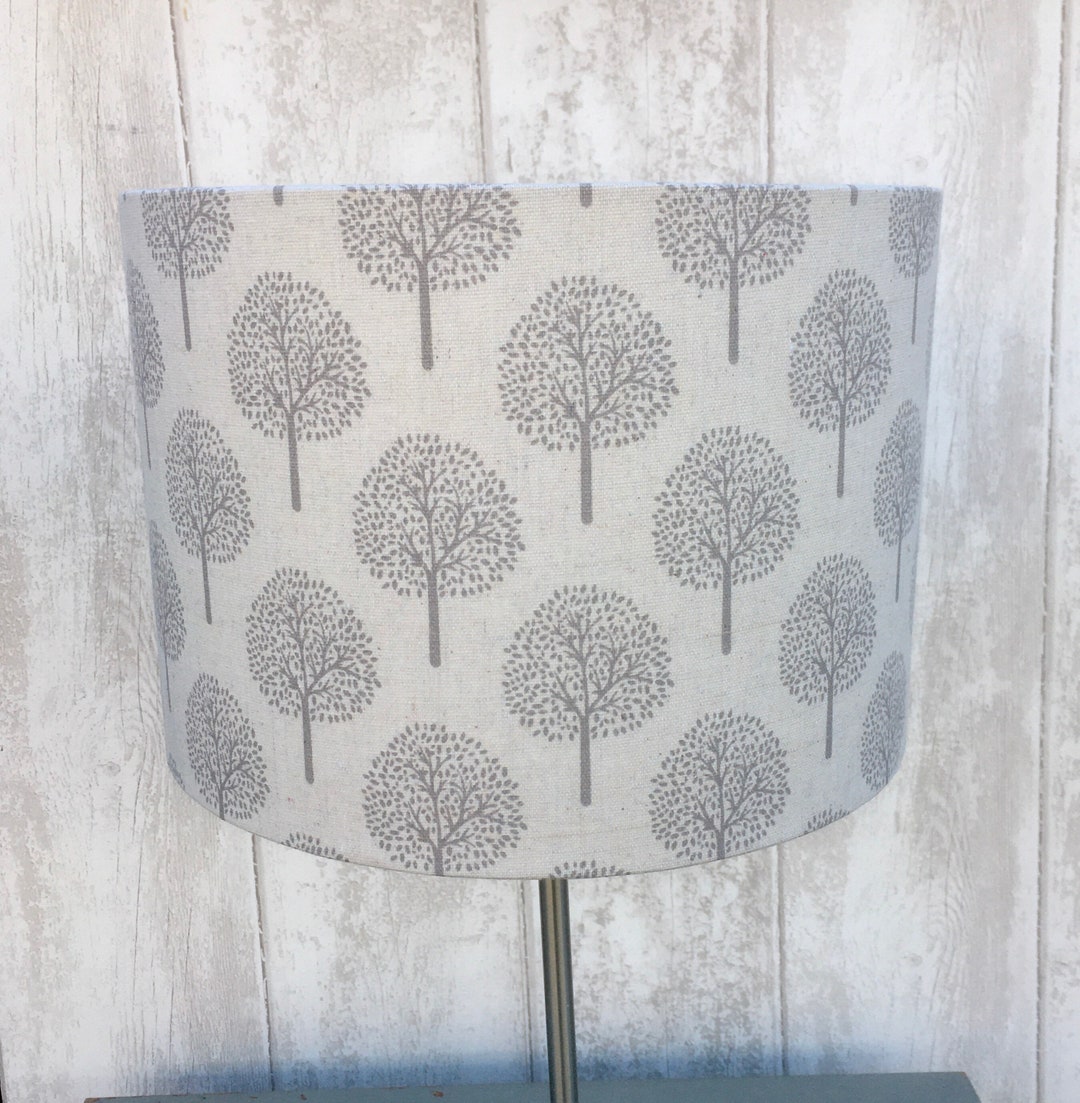 Little Trees on Oatmeal Lampshade - Etsy