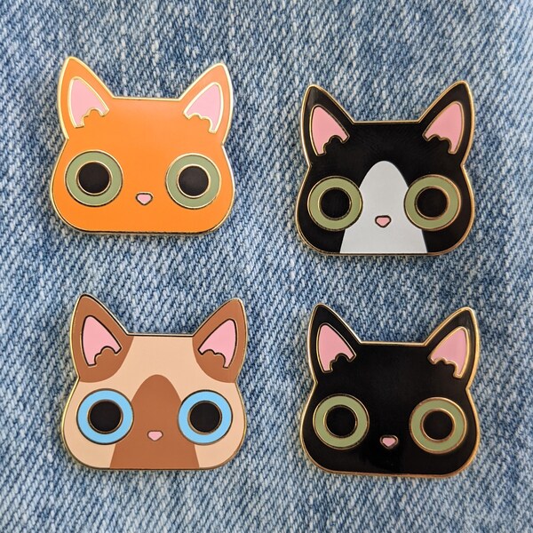Angry Cat Pin - Etsy