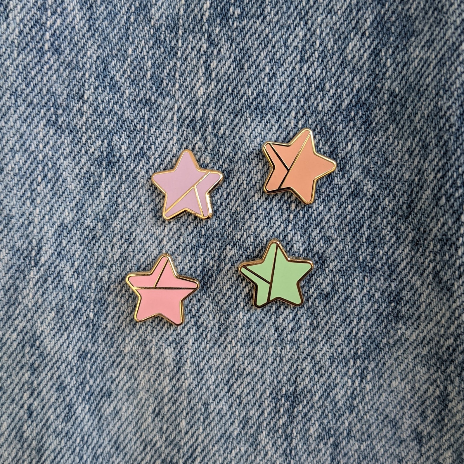 Paper Star Pins - Etsy