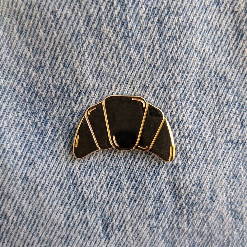 Golden Croissant Pin - Etsy