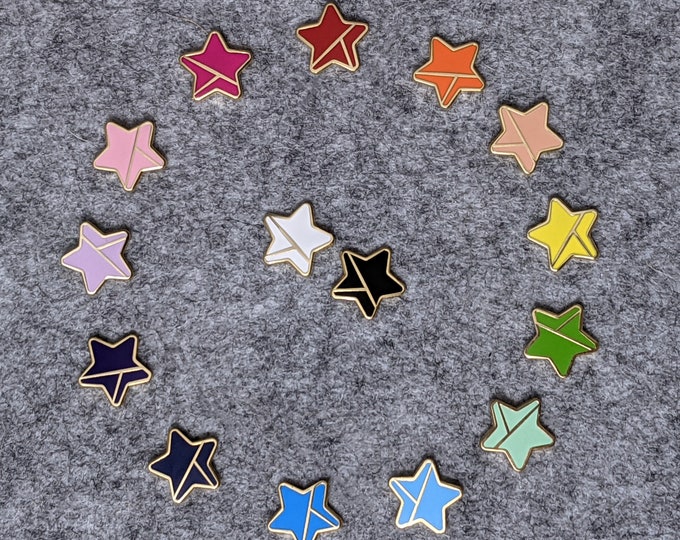Paper Star Pins - Etsy