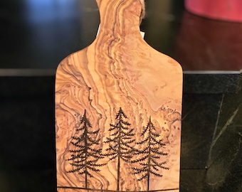 Gather Cutting Board Digital File SVG With Pine Trees Laser Ready - Etsy