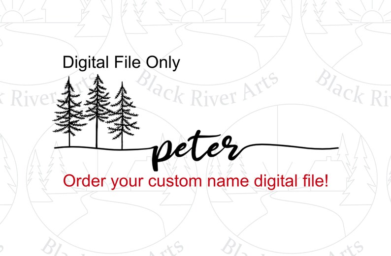 Personalized Custom Cutting Board SVG Digital File With Pine Trees - Etsy