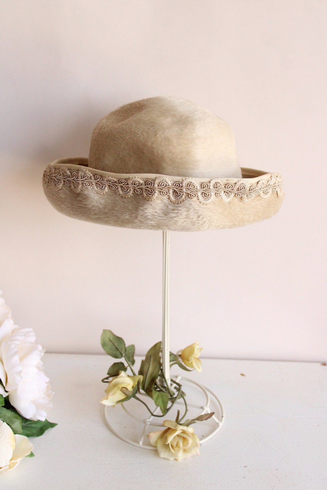 Vintage 1960s Hat, Lilli of California Faux Fur Wool Hat, Selene Made ...