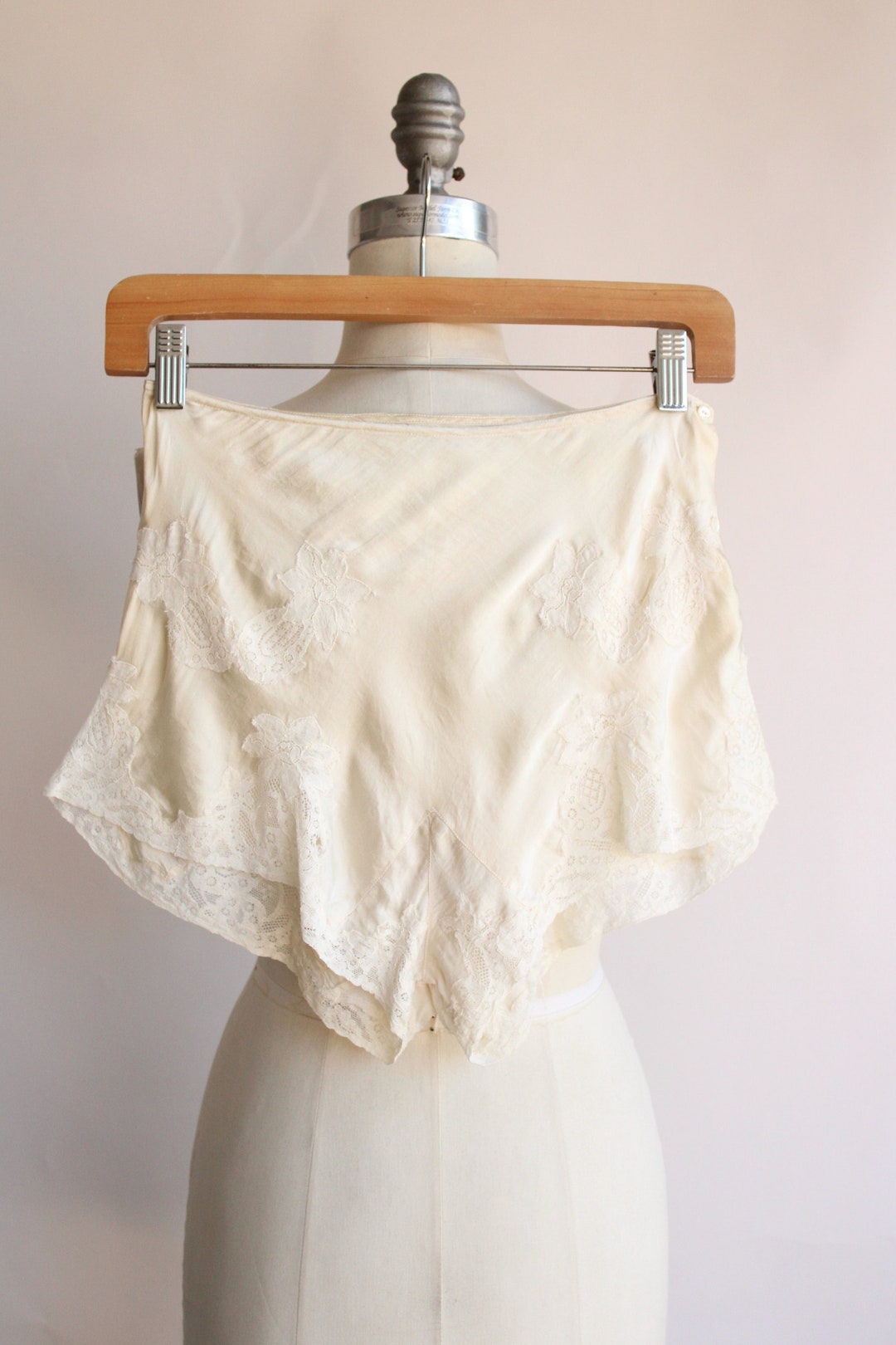 Vintage 1930s 1940s Tap Pant Winter White Silk High Waisted - Etsy