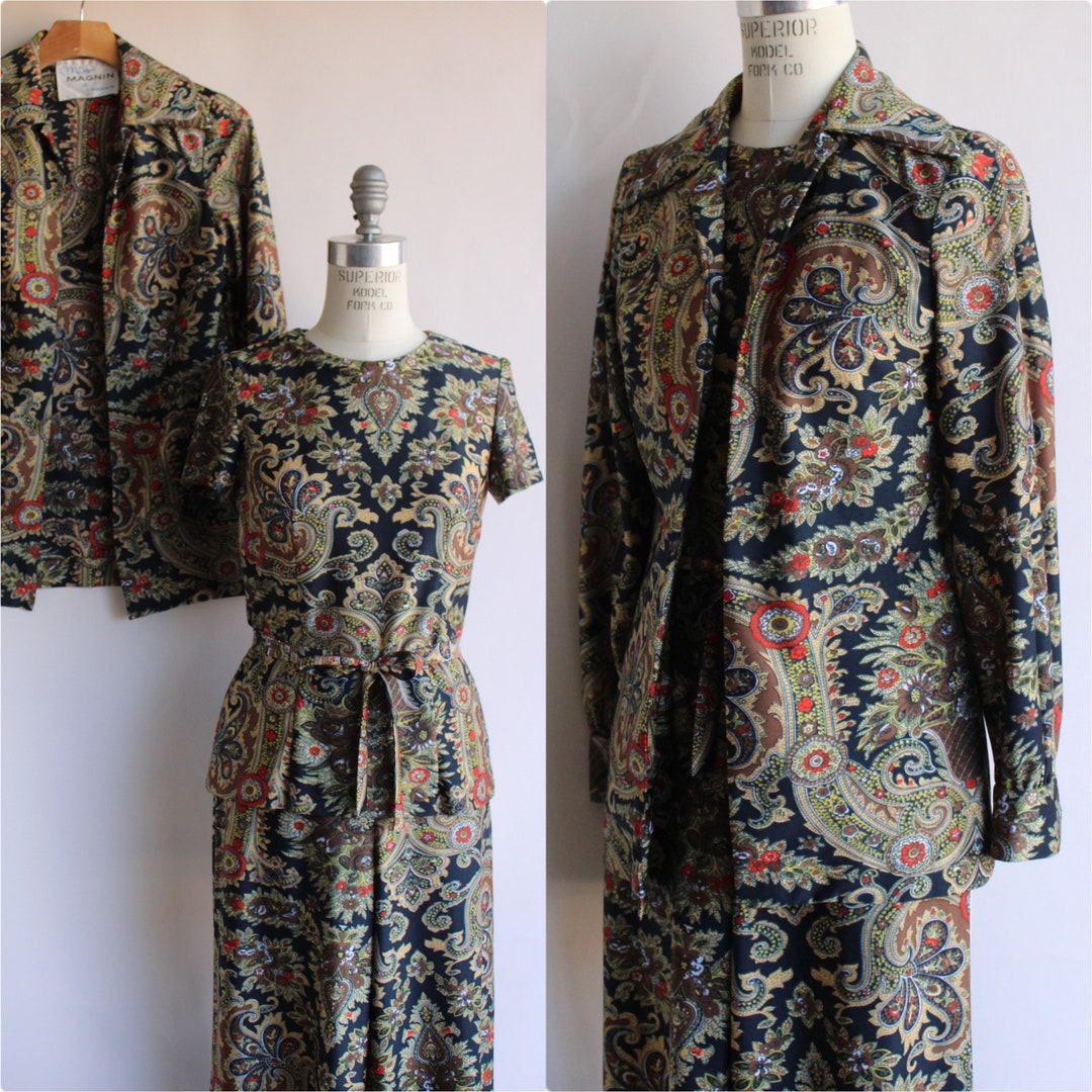 Vintage 1970s Suit, 4 Piece Miss I Magnin Pants, Blouse, Belt and ...