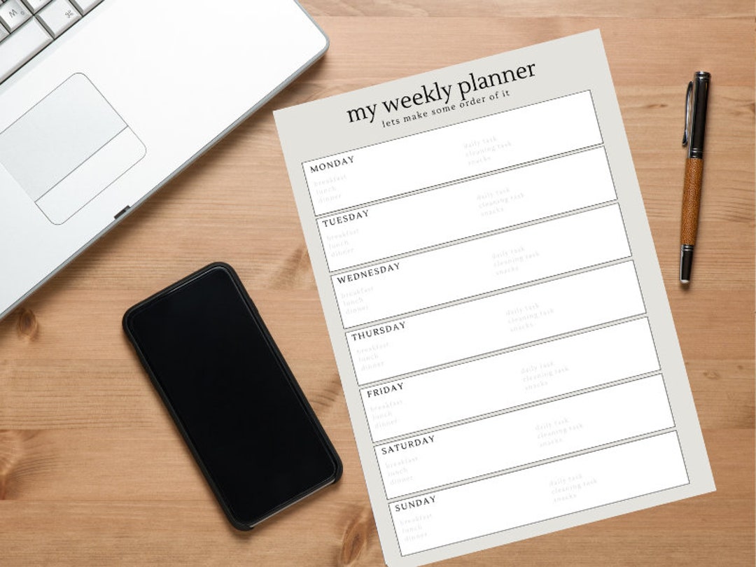 Modern Weekly Planner | Simple & Effective Time Blocking | Weekly Tasks ...