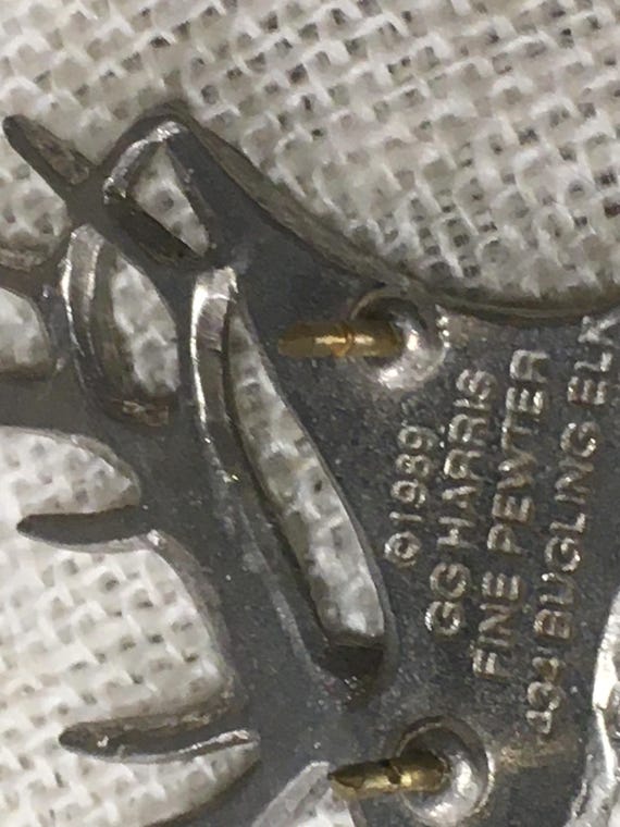 NOS elk pin, detailed cast pewter, animal, gift for d… - Gem