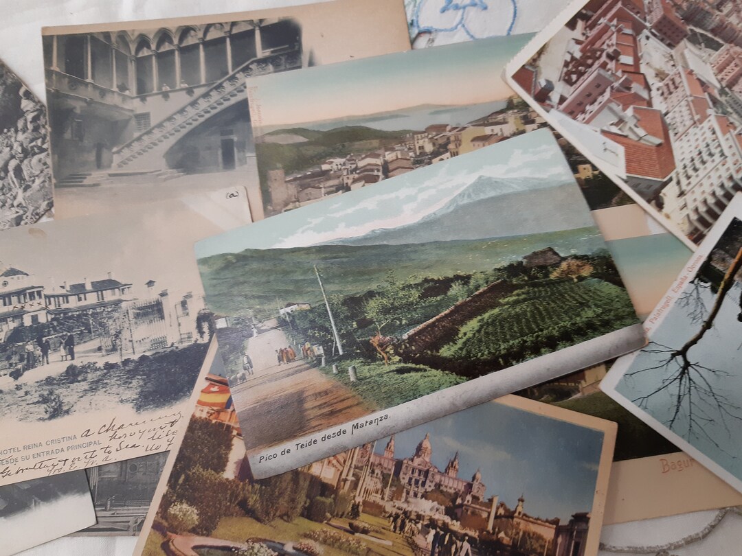 Vintage Spain Postcards: Black & White and Tinted Lithographs (1906 ...