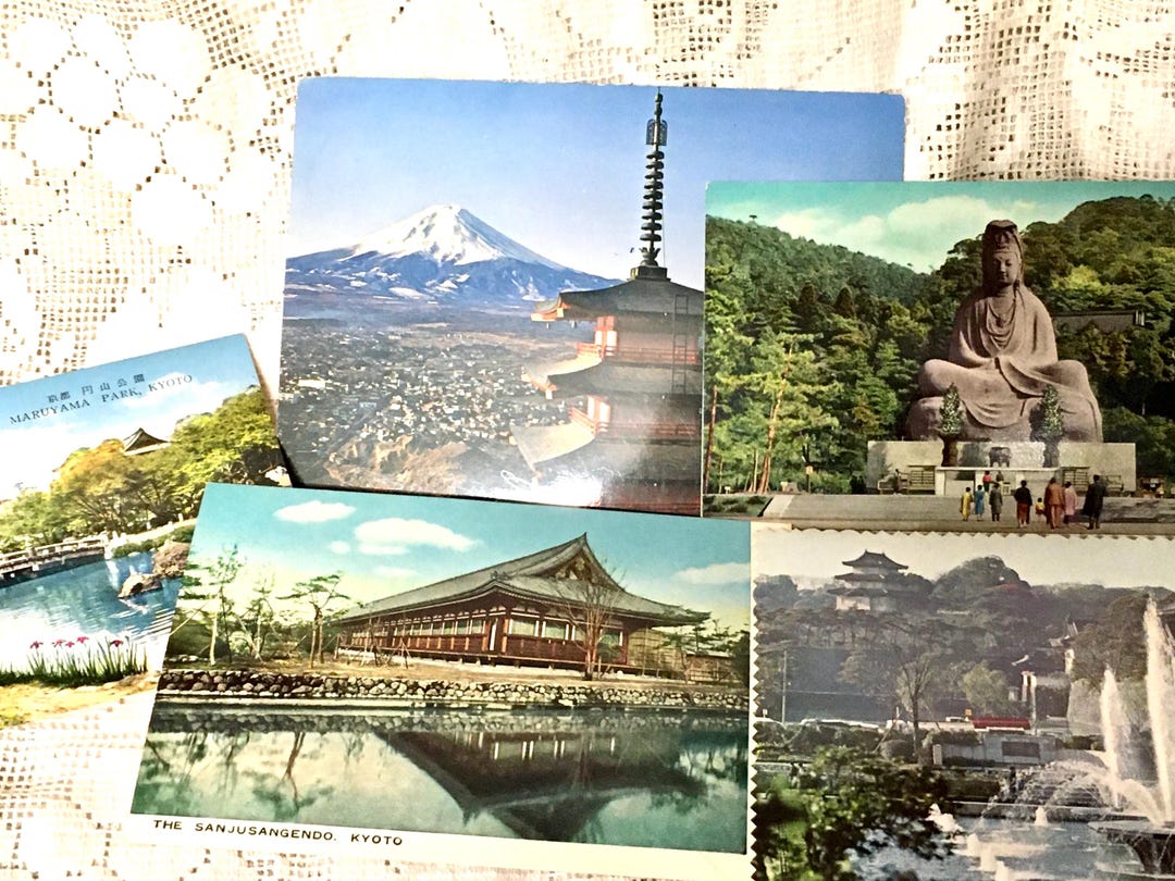 Vintage Japan Postcards: Glossy Color Tourism Souvenir Cards - Etsy