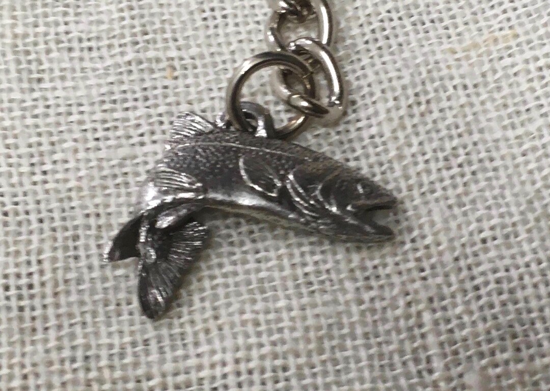 NOS Fish Keychain, Detailed Cast Pewter, Trout, Gift for Dad, Father ...