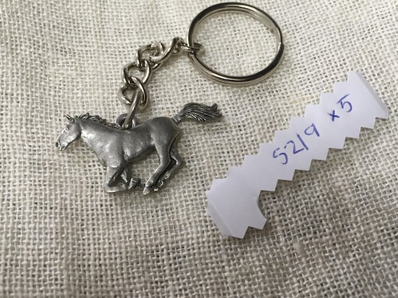 NOS horse keychain, detailed cast pewter, animal, gif… - Gem