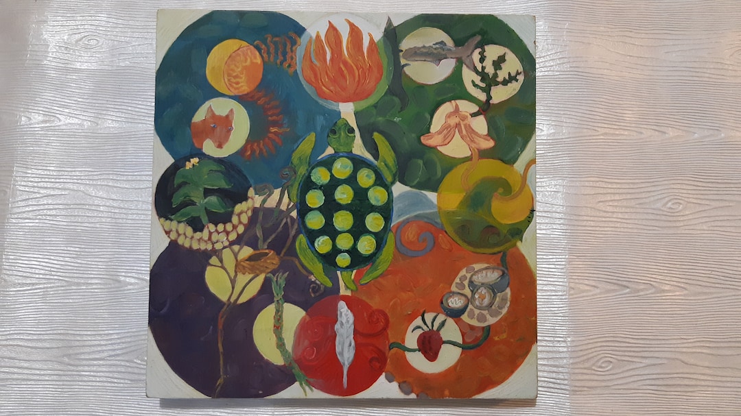 Moons on Turtle's Back - Original Painting Done by Artist Marg Boyle ...