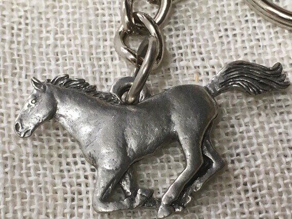 NOS horse keychain, detailed cast pewter, animal, gif… - Gem