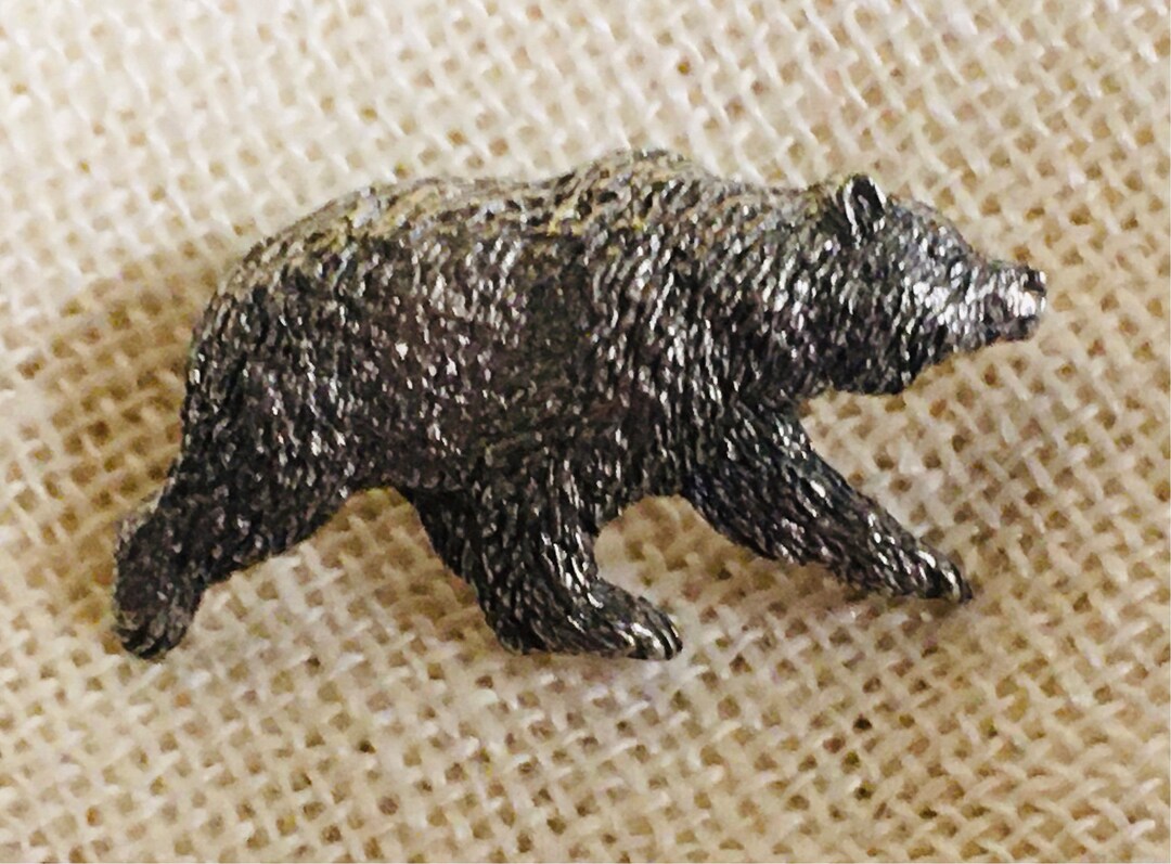 NOS Bear Pin, Detailed Cast Pewter, Animal, Gift for Dad, Father Day ...