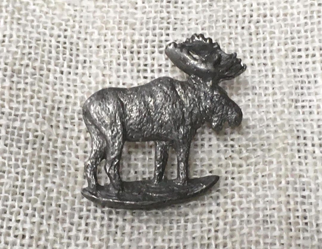 Pewter Moose Pin, Detailed Cast Pewter, Animal, Gift for Dad, Father ...