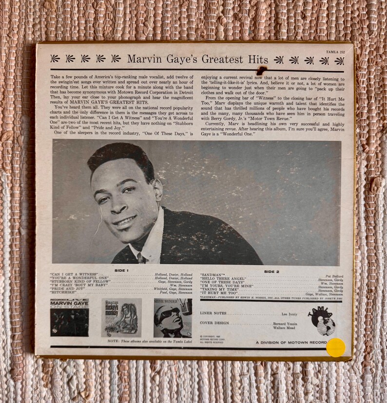 1964 Marvin Gaye's Greatest Hits Vinyl Record - Etsy