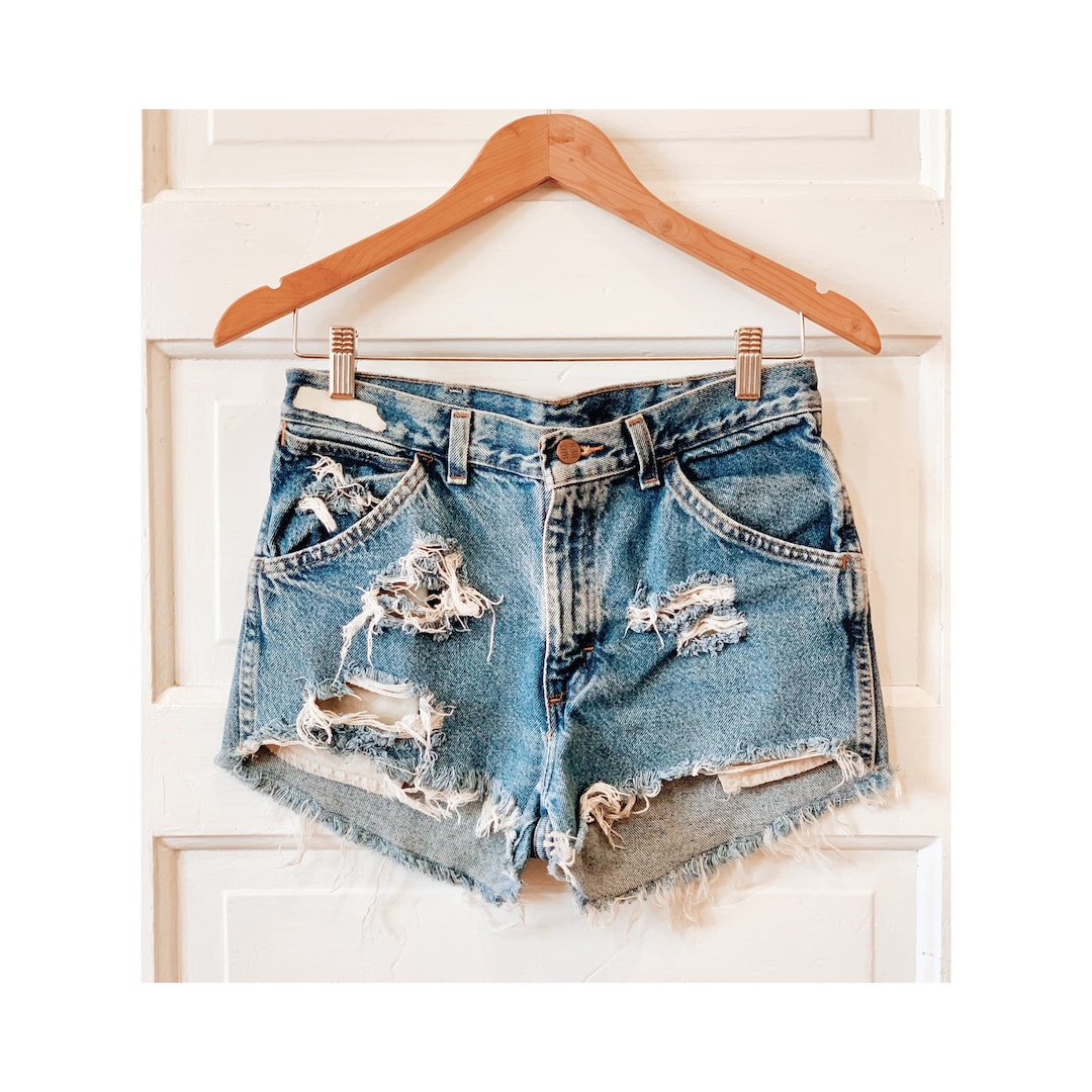 1970s Big Ben Denim Shorts Jorts Frayed Size Small US Size 2 100% ...