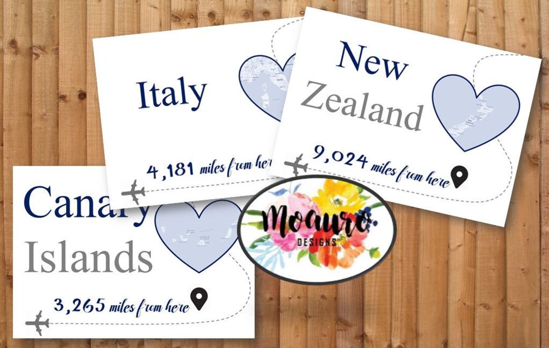 Travel/destination Themed Table Names Printable/digital - Etsy