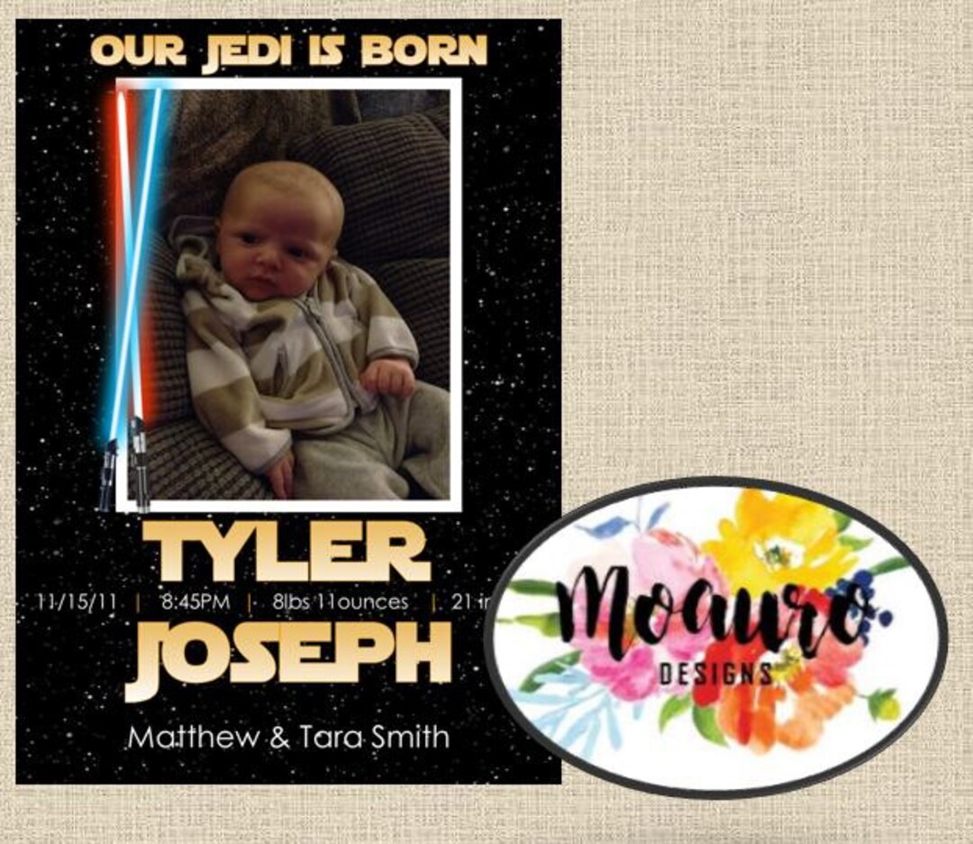 Star Wars Birth Announcement - Etsy