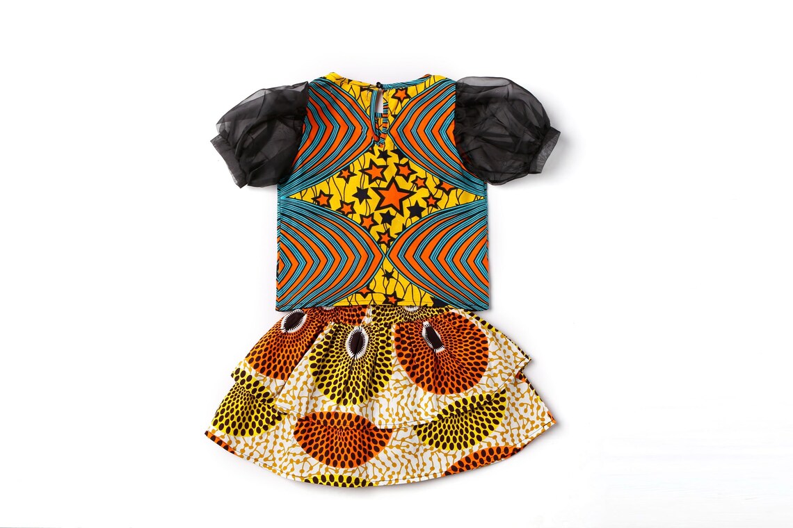 Simi Two Print Ankara Girls Two Piece Set African Clothing | Etsy