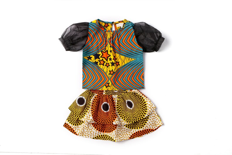 Simi Two Print Ankara Girls Two Piece Set African Clothing - Etsy