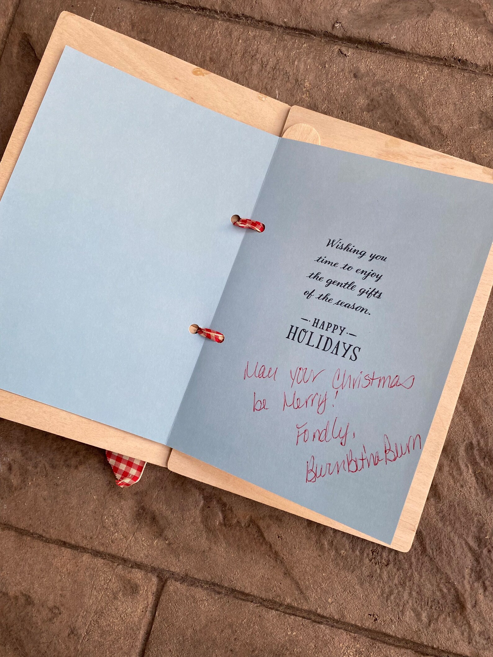 Card Keeper, Christmas Card Book, Christmas Card Storage, Wooden Card ...