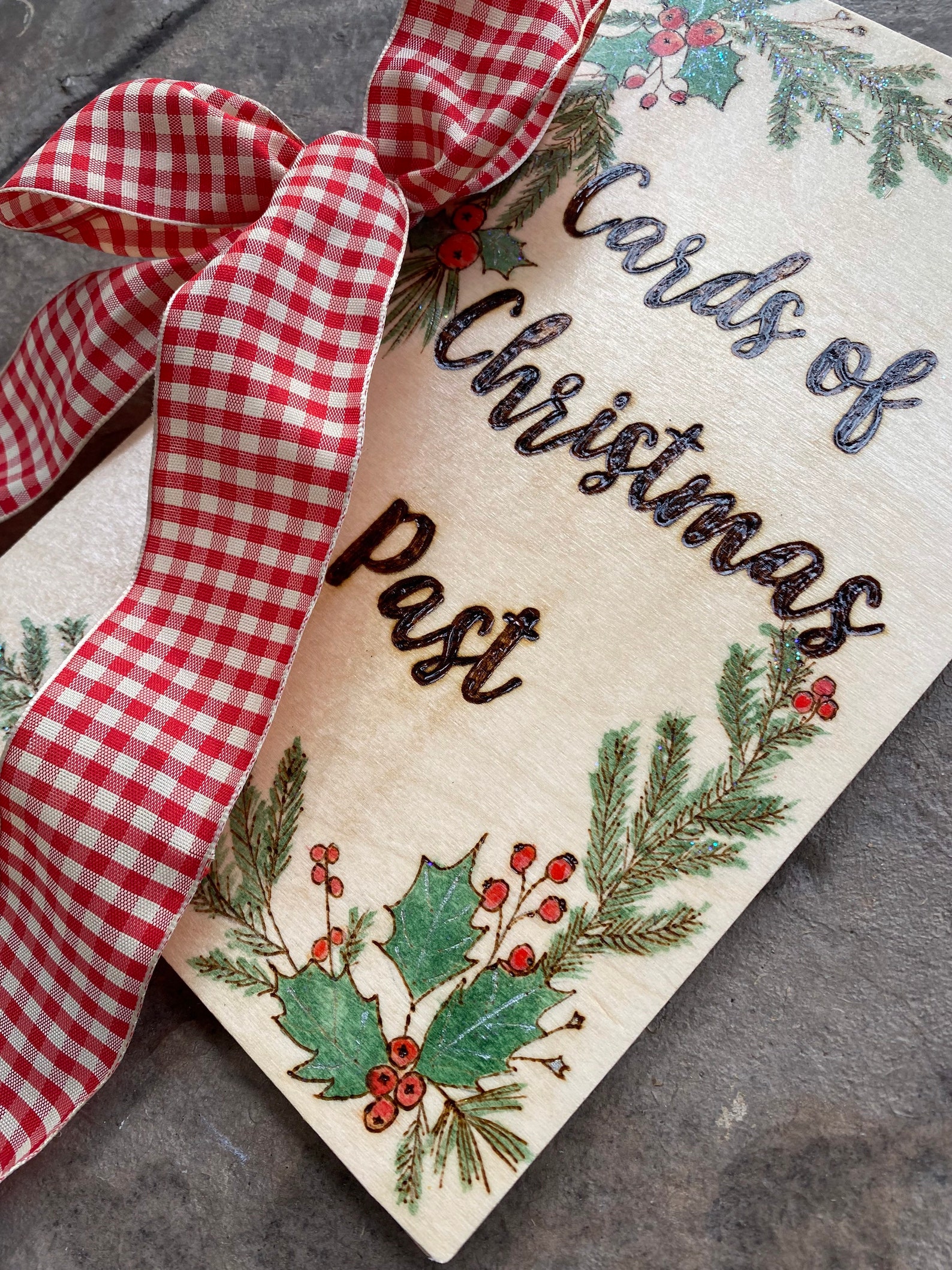 Card Keeper, Christmas Card Book, Christmas Card Storage, Wooden Card ...