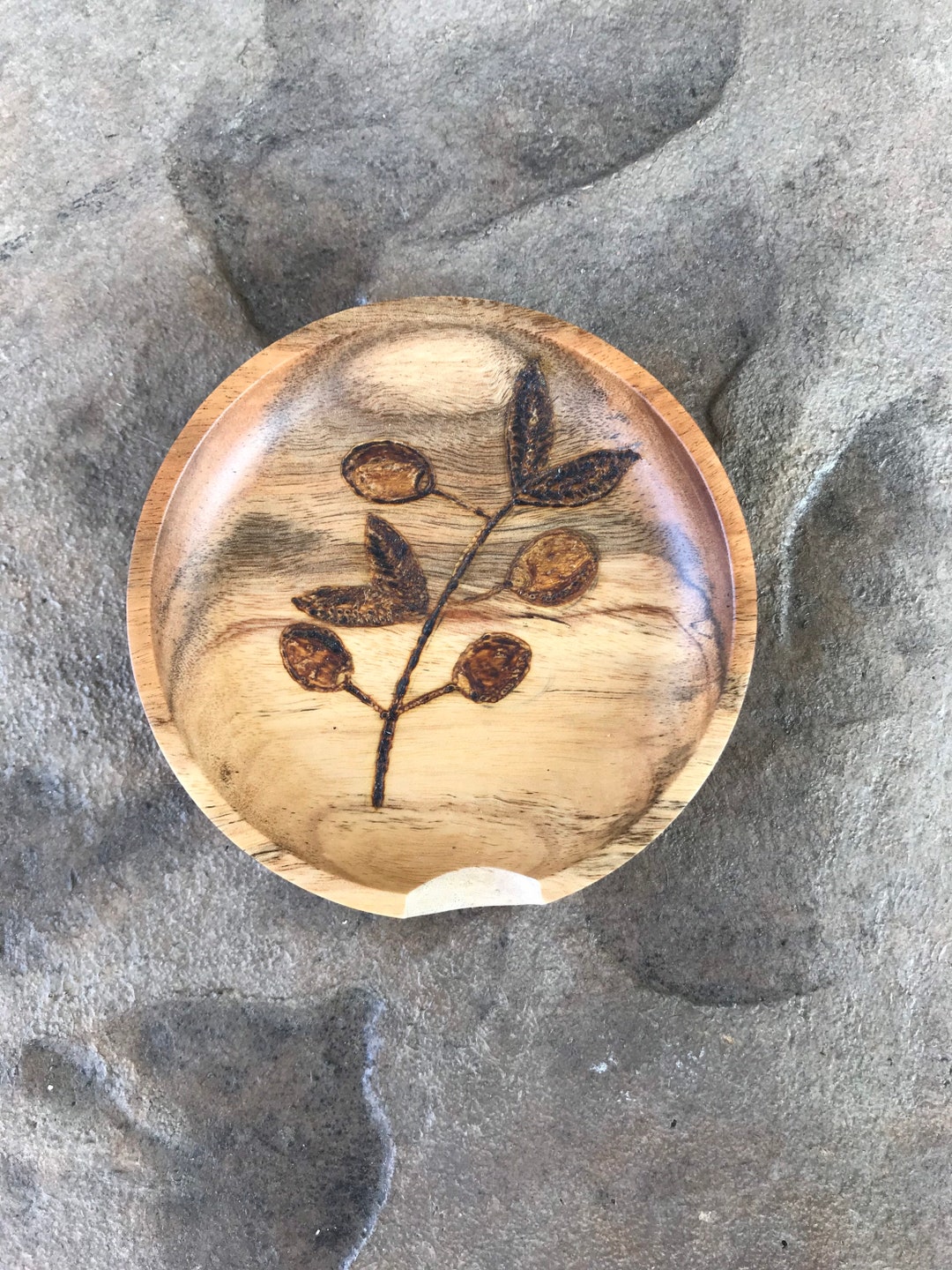 Acacia Wood Spoon Rest, 5th Anniversary Gift for Him, Rustic Decor ...