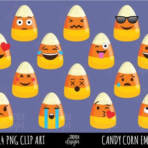 HALLOWEEN Clipart, Emoji Clipart, Candy Corn, Commercial Use, Emoticons ...