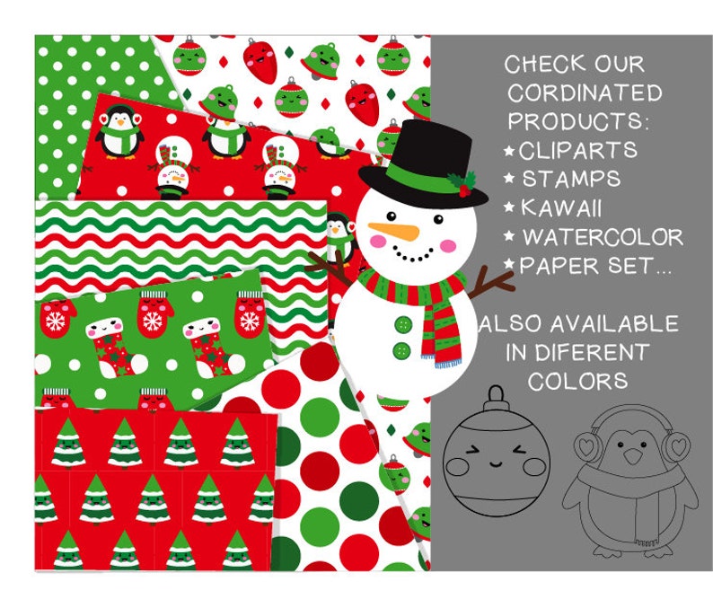 CHRISTMAS clipart pink christmas cute christmas commercial | Etsy