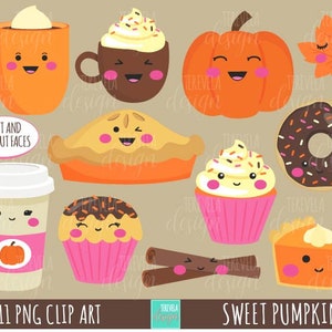 FALL Clipart, Autumn Clipart, Sweet Pumpkin Clipart, Commercial Use ...