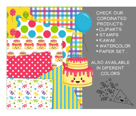 Check Clip Art Birthday Set Of White Outline And Flat Silhouettes Of