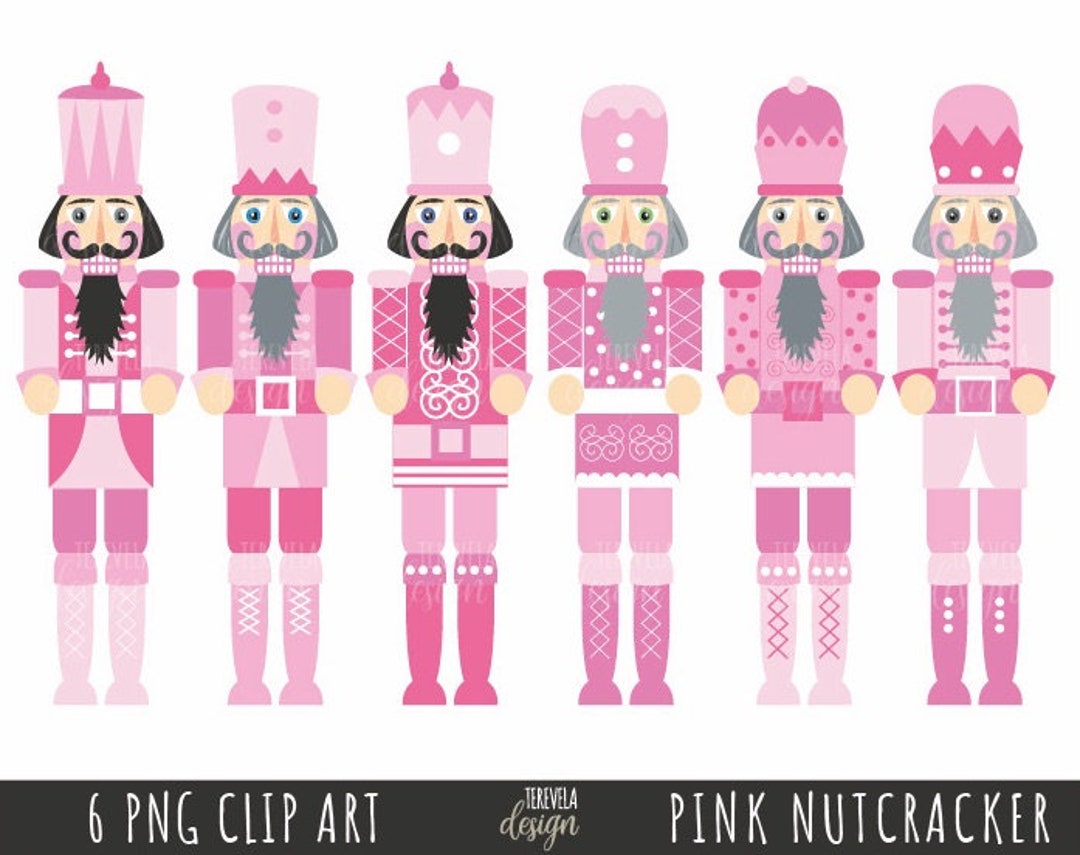 NUTCRACKER Clipart, PINK NUTCRACKER, Christmas Clipart, Commercial Use ...