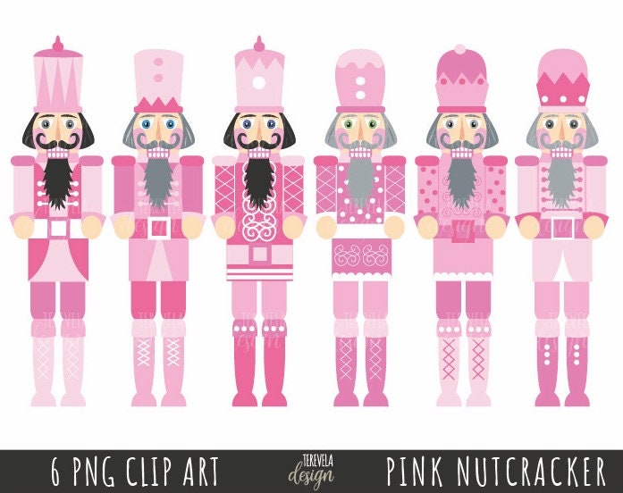 NUTCRACKER Clipart, PINK NUTCRACKER, Christmas Clipart, Commercial Use ...