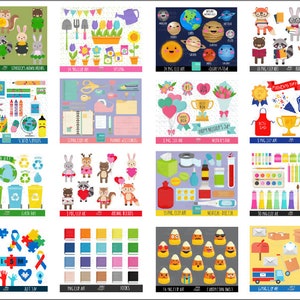 TEACHERS BUNDLE Clipart, Mega Sale, Cute Graphics, Kawaii Clipart, SALE ...