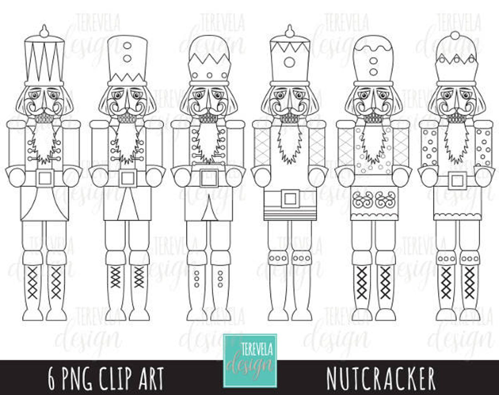 CHRISTMAS Digital Stamps, Nutcracker Digi Stamps, Commercial Use ...