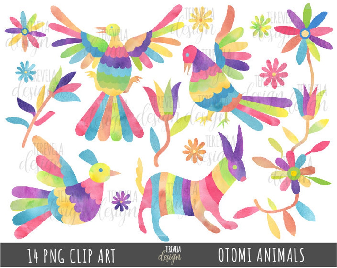 OTOMI Clipart, MEXICO Clipart, Commercial Use, Watercolor, Animals ...