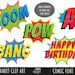 COMIC FONTS Clipart, Super Heroes Alphabet Clipart, Pop Font, Text ...