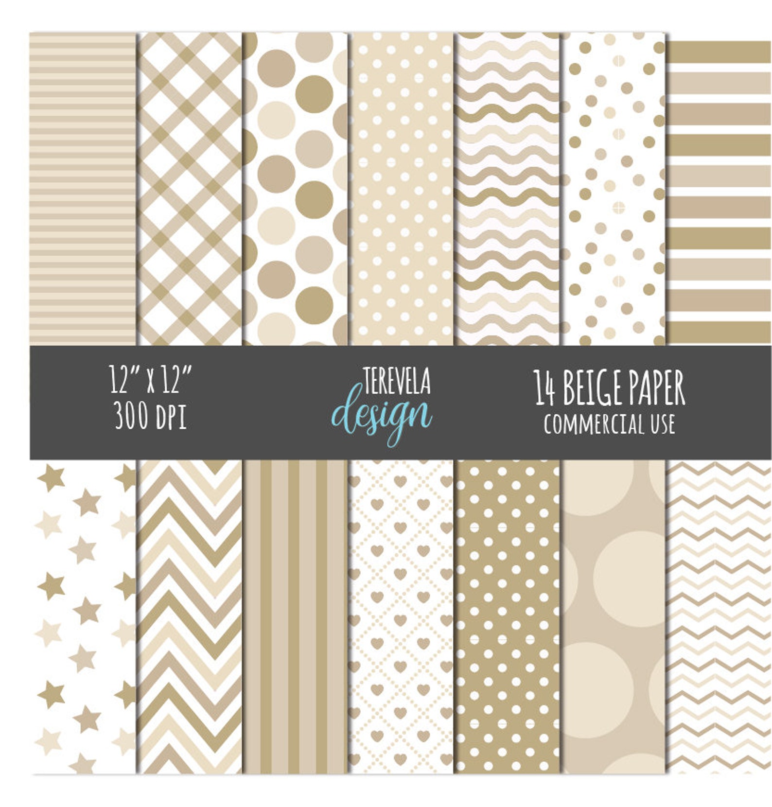 Beige Digital Paper Commercial Use Beige Scrapbook Paper - Etsy