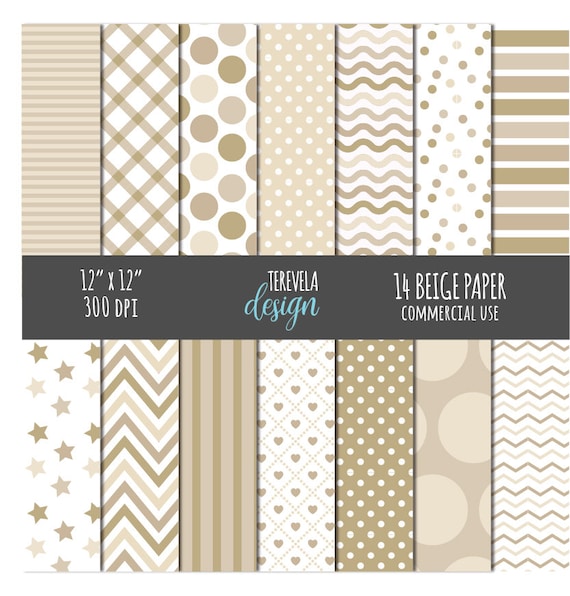 Beige Digital Paper Commercial Use Beige Scrapbook Paper - Etsy