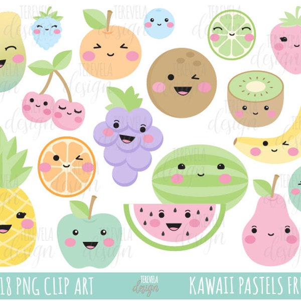 Fruit Clipart - Etsy