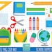 SCHOOL Clipart, Teachers Graphics, Commercial Use, Back to School ...